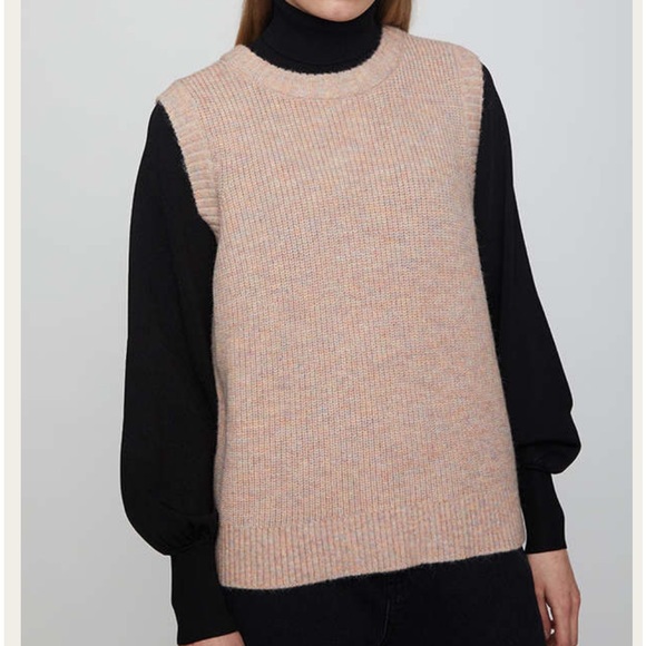 Just Female | Sweaters | Just Female Ally Knit Vest In Ash Rose Pink ...